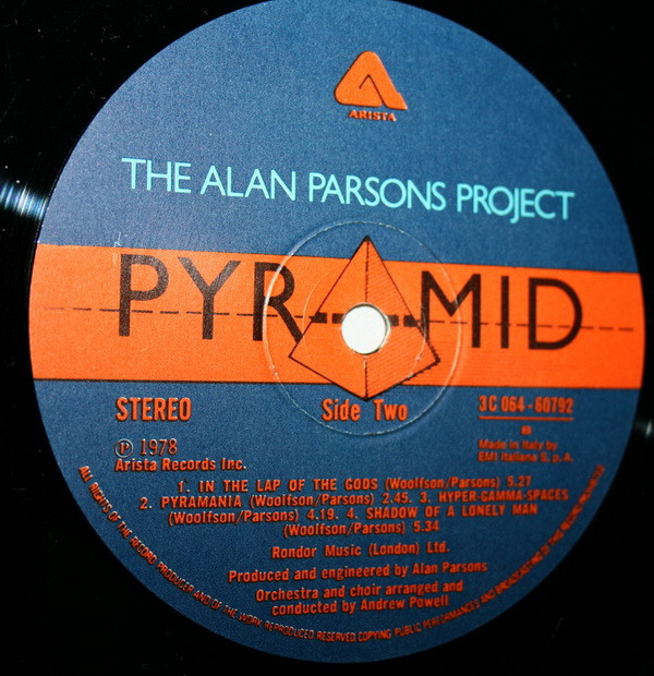 The Alan Parsons Project - Pyramid | Arista (3C 064-60792) - XTCR ...