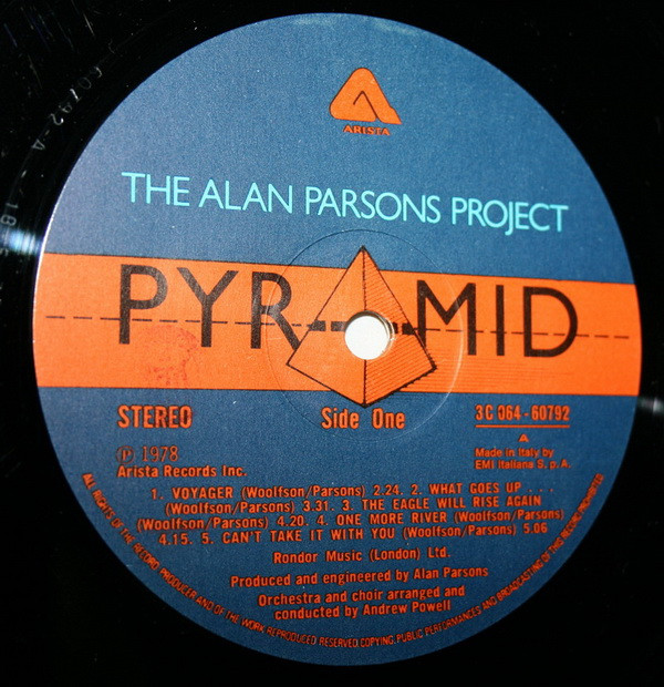 The Alan Parsons Project - Pyramid | Arista (3C 064-60792) - XTCR ...