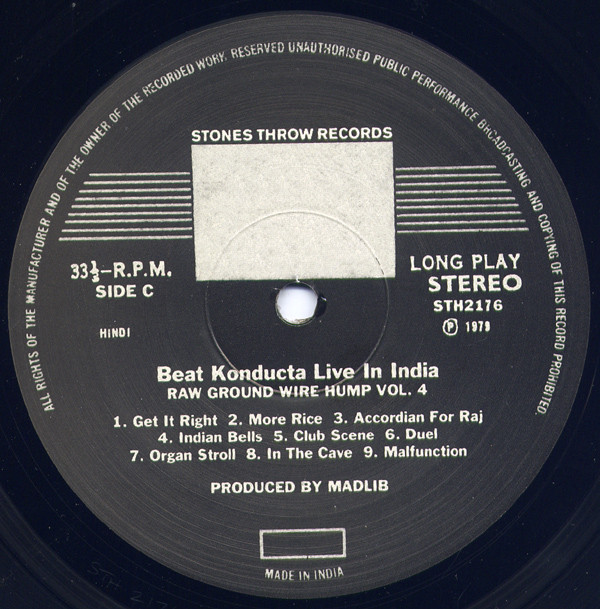 Madlib The Beat Konducta - Vol. 4: Beat Konducta In India (Raw Ground ...