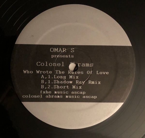 Omar S Presents Colonel Abrams - Who Wrote The Rules Of Love | FXHE ...