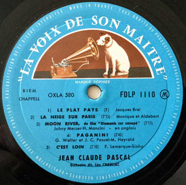 Jean-Claude Pascal - Jean-Claude Pascal | La Voix De Son Maître (FDLP 1110) - Dizonord
