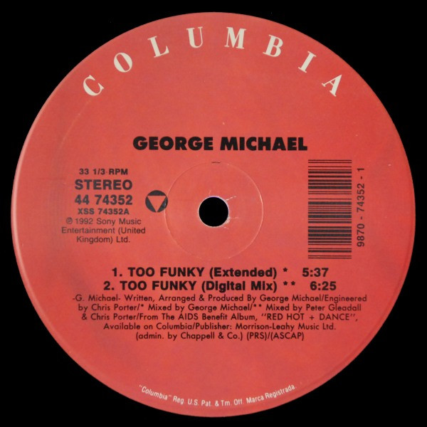 George Michael - Too Funky | Columbia (44 74352) - Dizonord