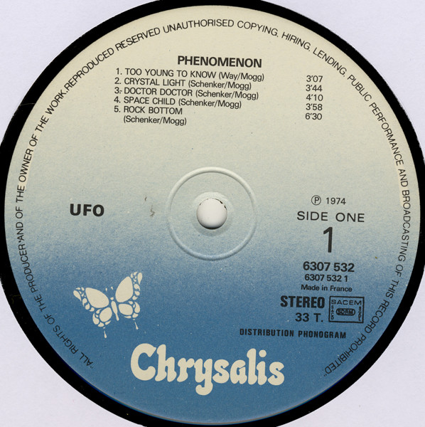 UFO - Phenomenon | Chrysalis (6307 532) - Dizonord
