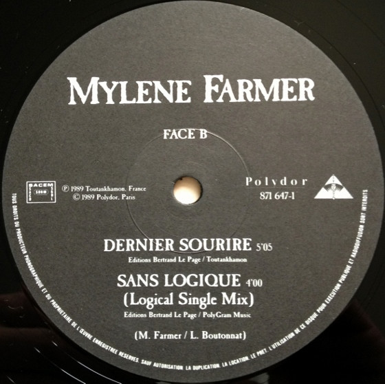 Mylene Farmer - Sans Logique | Polydor (871 647-1) - Dizonord